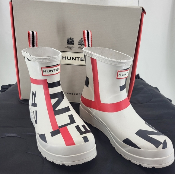 Hunter | Shoes | Hunter Play Short Exploded Logo Rain Boots Sz 7 | Poshmark